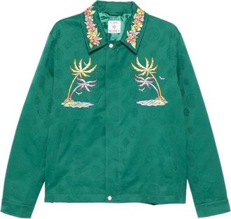 Casablanca Homme, Vestes, Vert, Taille: L Jacquard Monogram Jacket