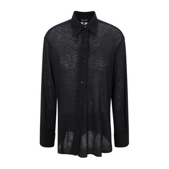 Tom Ford Cashmere-Hemd mit Knopfverschluss - - Blouses & Shirts - Damen - Schwarzk - 3XS