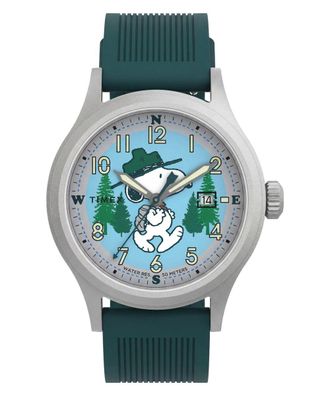 Timex Peanuts Expedition Scout Gr&uuml;n Herren Armbanduhr TW2Y84800