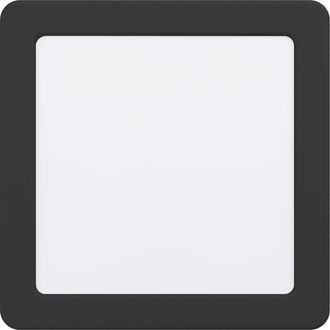 Eglo LED Einbaustrahler Fueva 5, L x B 16,6 cm, Spot aus Stahl und einer Kunststoff Leuchtfläche, Einbauleuchte in Schwarz, Weiß, Einbauspot flach, geringe