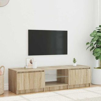 vidaXL Vidaxl - TV-Schrank mit LED-Leuchten R&auml;uchereiche 140x40x36 cm