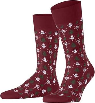 Falke Merry Party M So coton fantaisie 1 paire, Chaussettes Homme, Rouge Scarlet 8228, 43-46