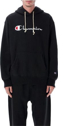 Champion Homme, Sweatshirts et sweats &agrave; capuche, Noir, Taille: S Sweat &agrave; Capuche Brod&eacute;