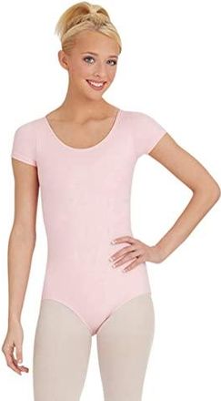 Capezio Womens Team Basic Short Sleeve Leotard (TB133) -Pink -S