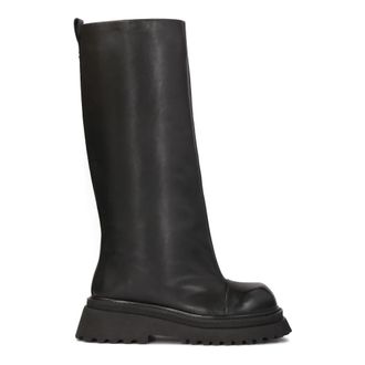 Kazar Schwarze Stiefel mit dicker Sohle und weitem Schaft - - Shoes - Damen - Schwarzk - 40 EU