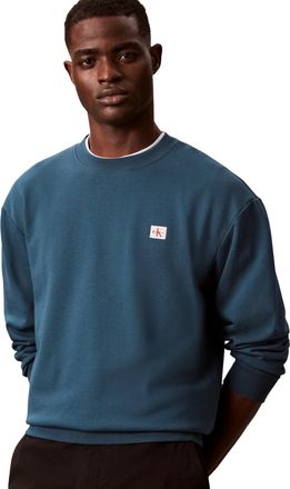 Calvin Klein Herren 400Gsm Trry Bdg Crwn Lv04Rc273G Sweatshirts, Blue (Navy Teal), XXL_Plus