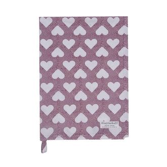 Krasilnikoff Geschirrtuch KW13057 - Heart Terrazzo/Terrazzo Herz, rot