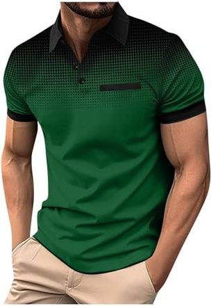 Generic Chemise de golf extensible d&eacute;contract&eacute;e &agrave; manches courtes et col rabattable, l&eacute;g&egrave;re, polyvalente, &eacute;l&eacute;gante, confortable, respirante, pour le travail, 