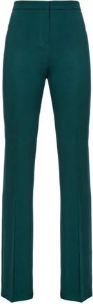 Pinko Pinko, Femme, Pantalons, Vert, Taille: 38 FR Pantalon Tailleur Jambe Droite