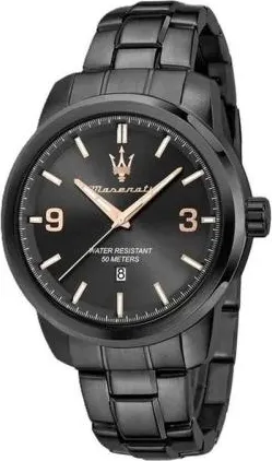 Maserati Homme, Accessoires, Gris, Taille: ONE Size Montre habill&eacute;e en acier inoxydable avec fonction date