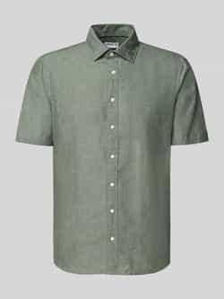 Jake*s Slim Fit Freizeithemd aus Leinen-Mix