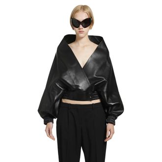 Balenciaga Wrap Jacket in Smooth Light Lambskin