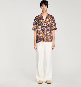 Sandro Chemise fluide imprim&eacute; col requin
