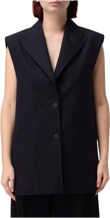 Golden Goose Gilet Journey en serg&eacute; de coton - Femme - Vestes - Bleu - Taille: 36 FR