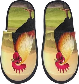 Generic Campanile Du Matin &Agrave; La Ferme Homme Femme Pantoufles Confortable Chaussures De Maison Antid&eacute;rapantes Chaussons Pour Int&eacute;rieur Ext&eacute;rieur Hiver L