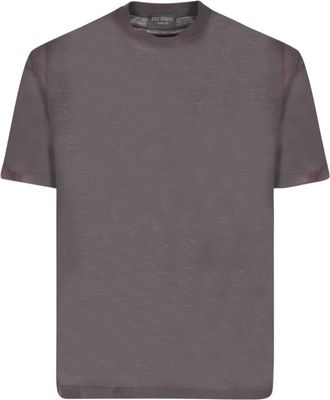 Dell'Oglio Homme, Tops, Brun, Taille: M T-shirts marron pour hommes