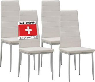Albatros-Moebel 2552 Milano Lot de 4 chaises, Blanc