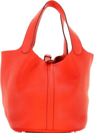 Hermès Picotin Lock Bag Clemence MM bucket bag - Orange