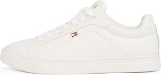 Tommy Hilfiger Damen Court Sneaker Icon Flag aus Leder, Elfenbein (Ivory Petal), 38
