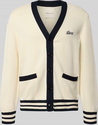 GANT Regular Fit Strickjacke aus reiner Baumwolle
