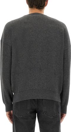 Isabel Marant Logo-Detailed Jersey Sweater - Gray