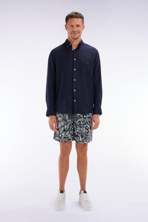 Eden Park Maillot De Bain Marine &Agrave; Imprim&eacute; Jungle Blanc