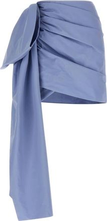 Self Portrait Femme, Jupes, Bleu, Taille: 36 FR Tie Side Mini Skirt