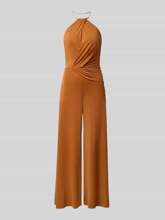 Rinascimento Neckholder-Jumpsuit in Wickel-Optik