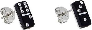 Marc Jacobs Femme, Accessoires, Noir, Taille: ONE Size Domino Stud Earrings