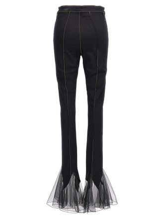 Nensi Dojaka Womens Black Cotton Slim Fit Jeans Clothing