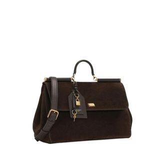 Dolce & Gabbana Calf Suede Tote Bag - Brown