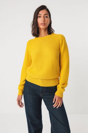 SKFK Damen vegan Pullover Iradi Gelb