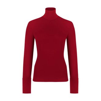 Courr&egrave;ges Rollkragen-Strickoberteil - - Knitwear - Damen - Rot - S