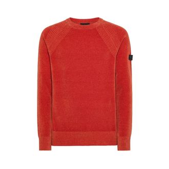 Peuterey Weicher Strick-Rundhalspullover mit Trilogy-Logo - - Knitwear - Herren - Orange - S