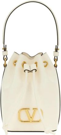Valentino Garavani Beuteltaschen - Vlogo Singature Mini Bucket Bag - Gr. unisize - in Beige - für Damen