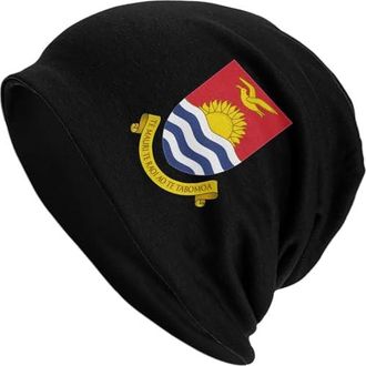 Generic Revers Bonnet Armoiries De Kiribati Stretchy Knit Cuffed Beanie Unisexe Casquette Docker pour À Pied La Rue