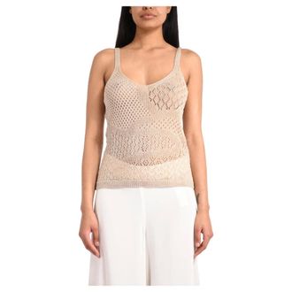 Simona Corsellini Damen, Strickwaren, Beige, MGr&ouml;&szlig;e