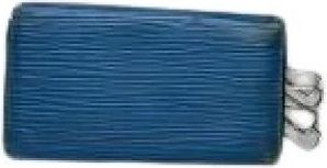 Louis Vuitton unisex, Pre-owned, Bleu, Taille: ONE Size Porte-cl&eacute;s en cuir Pre-owned