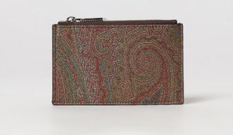 Etro Arnica Kartenetui mit Rei&szlig;verschluss aus beschichteter Baumwolle mit Paisley-Muster