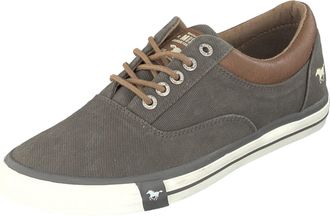 Mustang Jeans Herren Sneaker Stoff Schnürschuh 4072-315, Größe:44 EU, Farbe:Grau