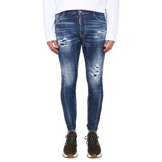 Dsquared2 Homme, Jeans, Bleu, Taille: XS Jeans Slim Fit avec Fermeture &Eacute;clair