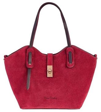 Pierre Cardin Sac pour femme, Su&egrave;de, Cuir V&eacute;ritable, Fabriqu&eacute; en Italie daim, Taille moyenne, cabas, sac bandouli&egrave;re, multifonctionnel, &eacute;l&eacute;gant,Shopper