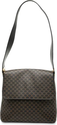 Celine 1998 Macadam Coated Canvas shoulder bag - Braun