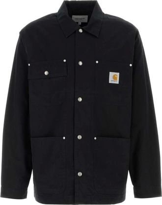 Carhartt Work in Progress Homme, Vestes, Noir, Taille: L Veste Coach Notus en Coton Noir