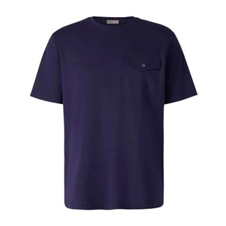 Herno Logo Detailed Rundhals-T-Shirt - - Tops - Herren - Blau - XL