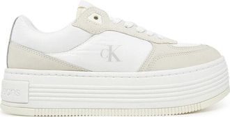 Calvin Klein Jeans Sneakers Bold Flatf Low Lace Mix YW0YW01742 Wei&szlig;