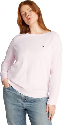 Tommy Hilfiger Damen Pullover Jersey Stitch mit U-Boot-Ausschnitt, Rosa (Light Pink), 48