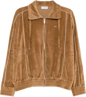 Lacoste veste &agrave; logo brod&eacute; - Marron