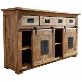 Massivmoebel24 Buffet 150x45 Manguier laqué Bois naturel railway 120