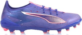 Puma Ultra 5 Ultimate Fu&szlig;ballschuhe mit festem Boden f&uuml;r Damen (Dunkelblau/Blassrosa/Wei&szlig;)